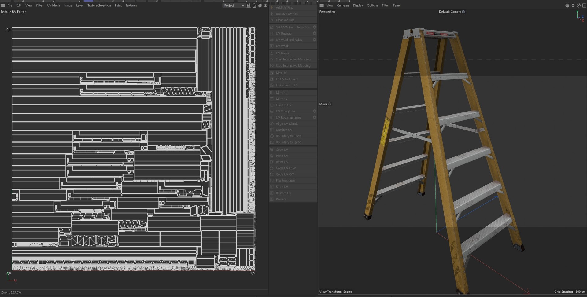 5 Step Metal Ladder 3D Model - TurboSquid 2578603