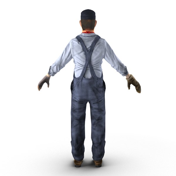 3d locomotive engineer rigged