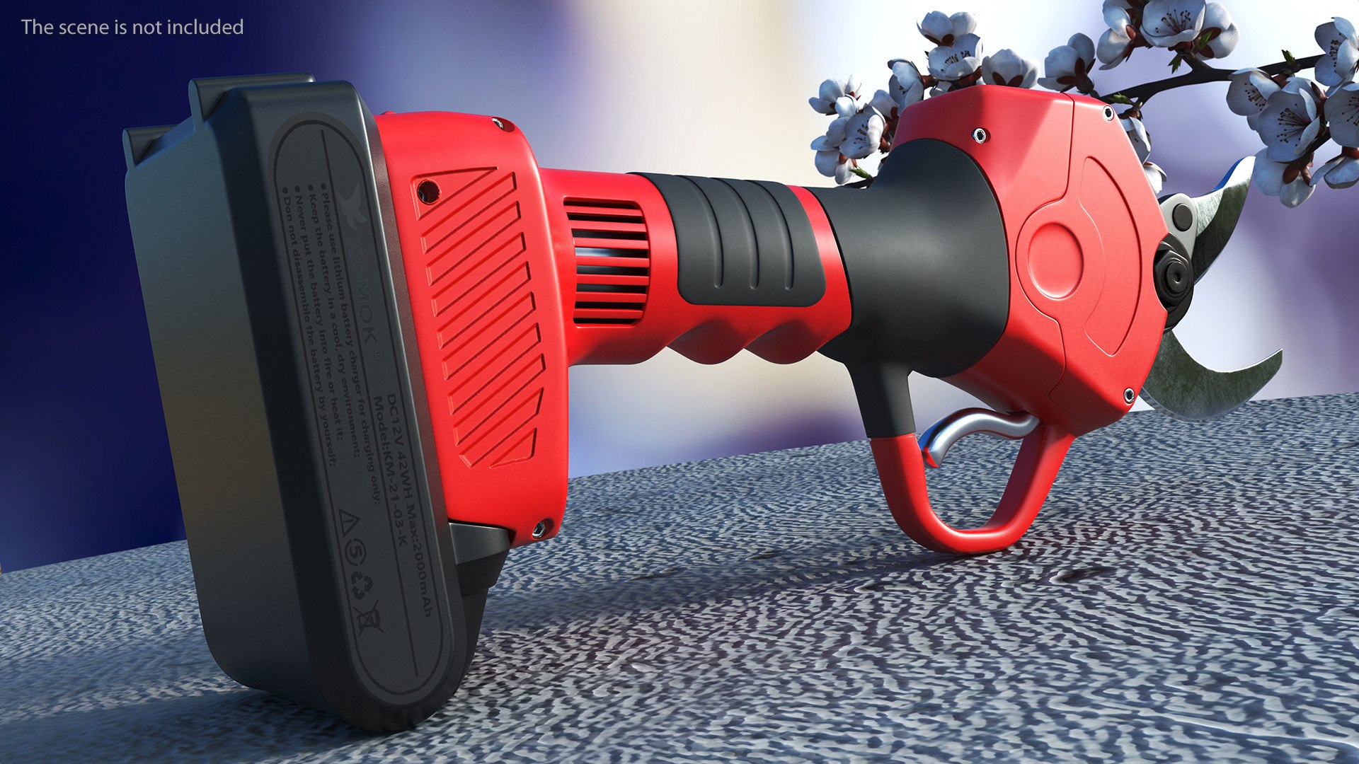 3D Red Cordless Pruner - TurboSquid 2088987