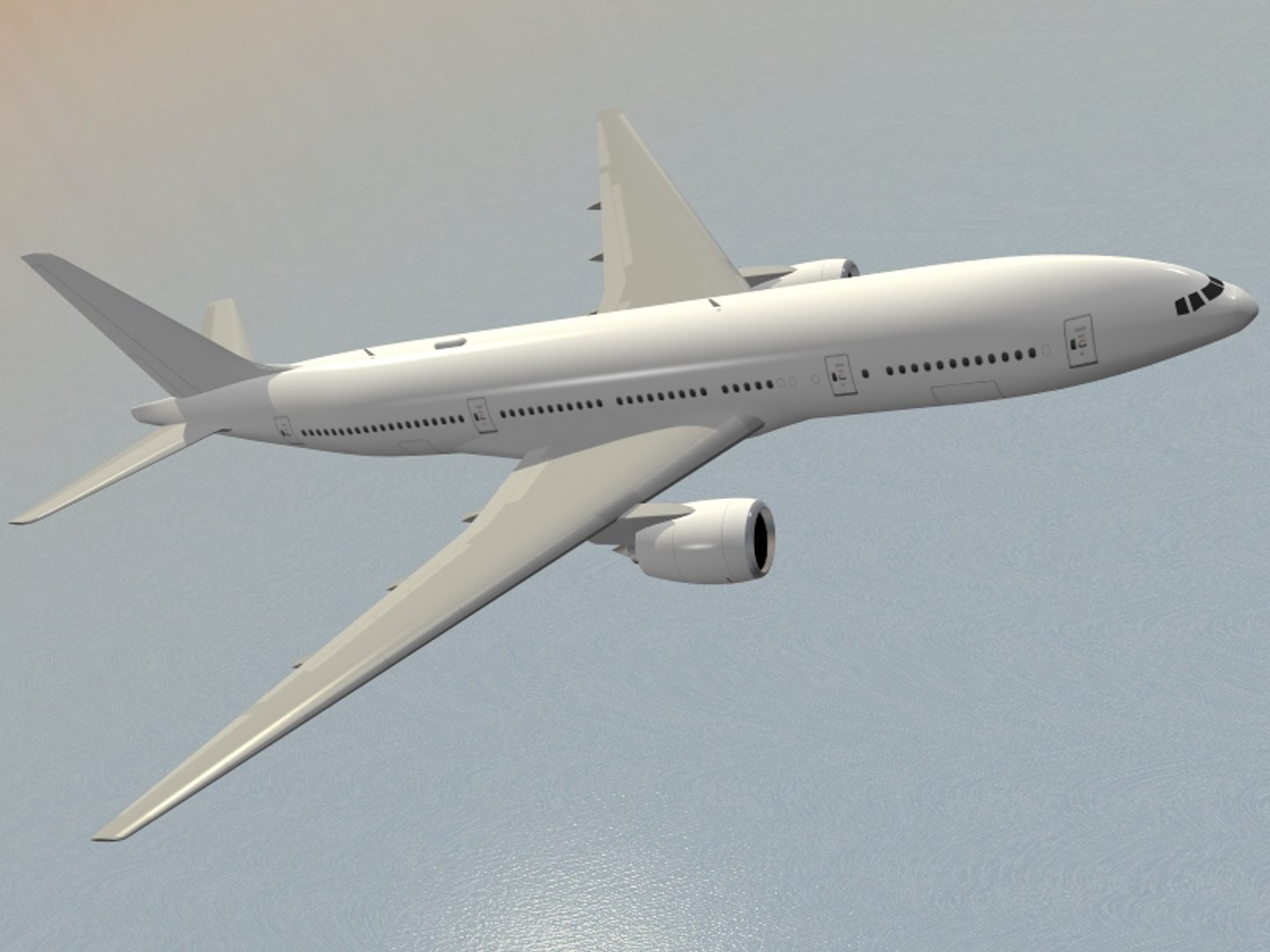 Boeing 777-200ER Generic White 3D Model - TurboSquid 1458652