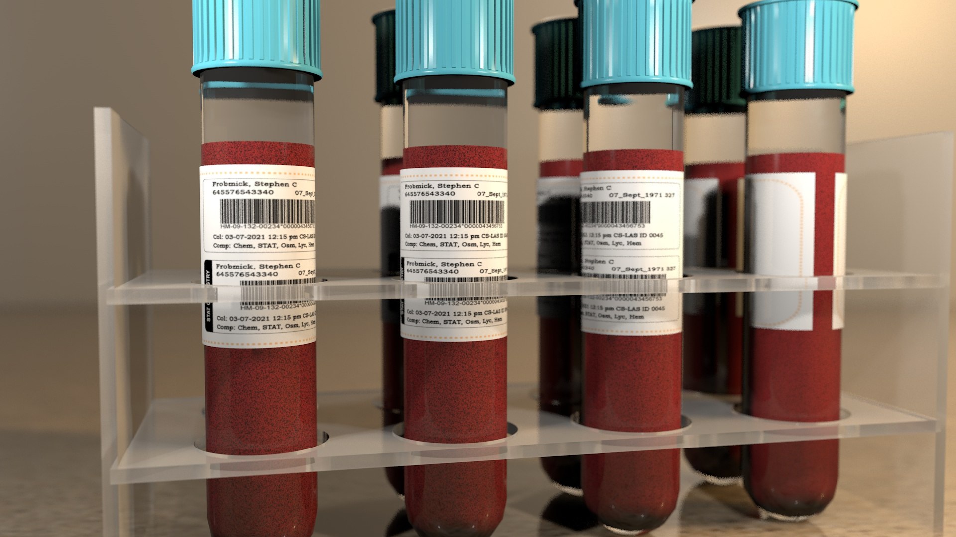 Blood Test Vial 3D Model - TurboSquid 2200511