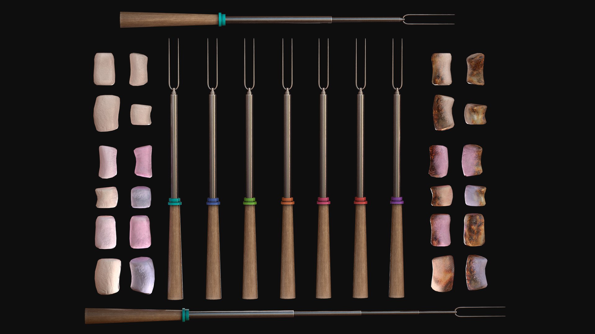 Marshmallow Roasting Sticks 3D Model - TurboSquid 1791688