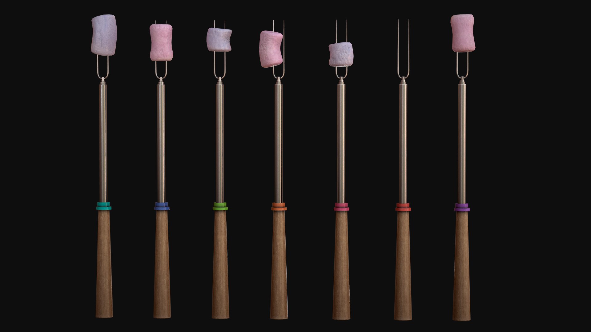 Marshmallow Roasting Sticks 3D Model - TurboSquid 1791688