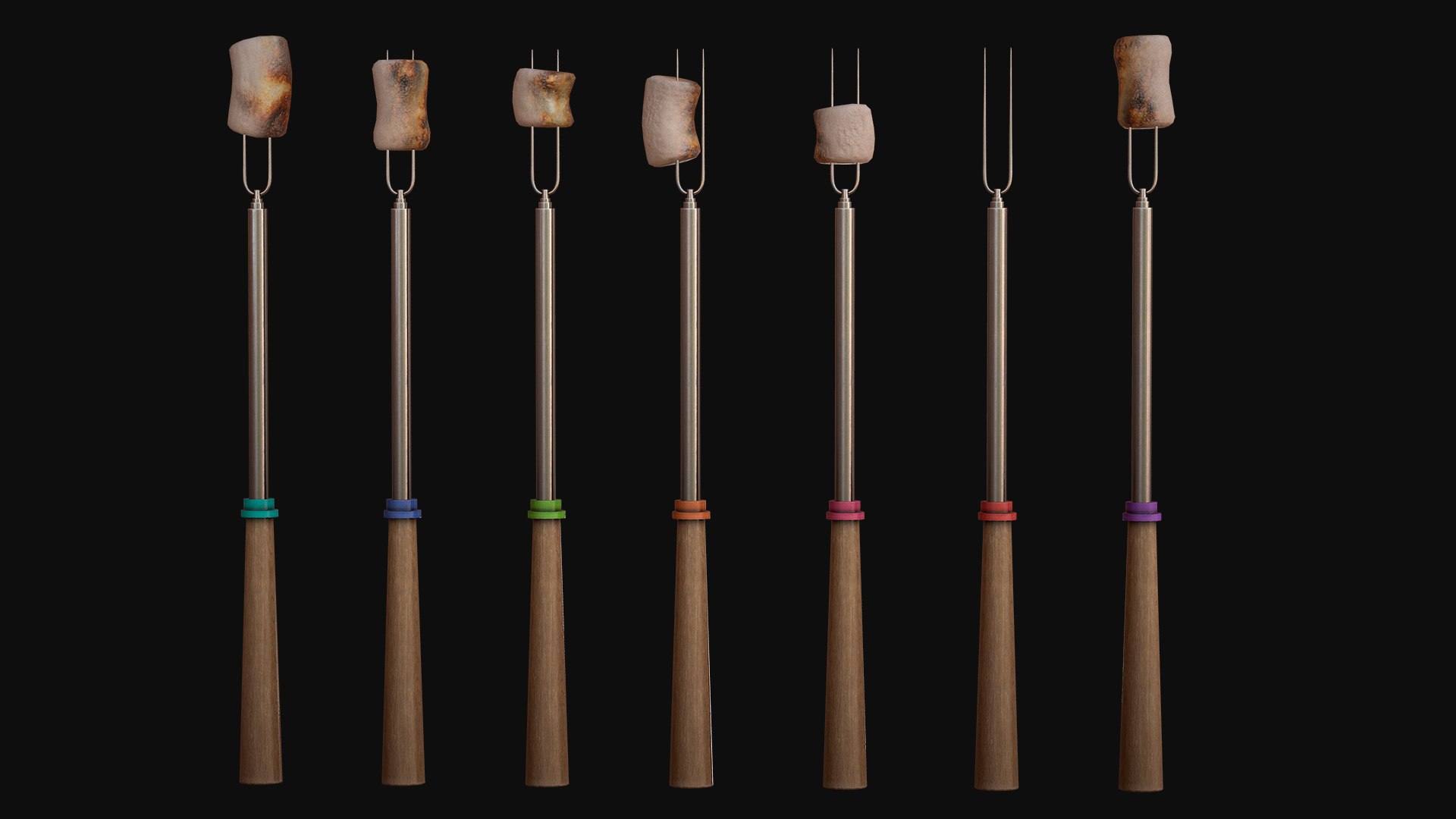 Marshmallow Roasting Sticks 3D Model - TurboSquid 1791688