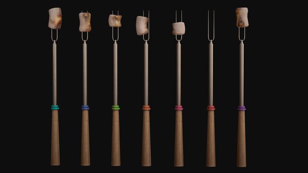 Marshmallow Roasting Sticks 3D model - TurboSquid 1791688