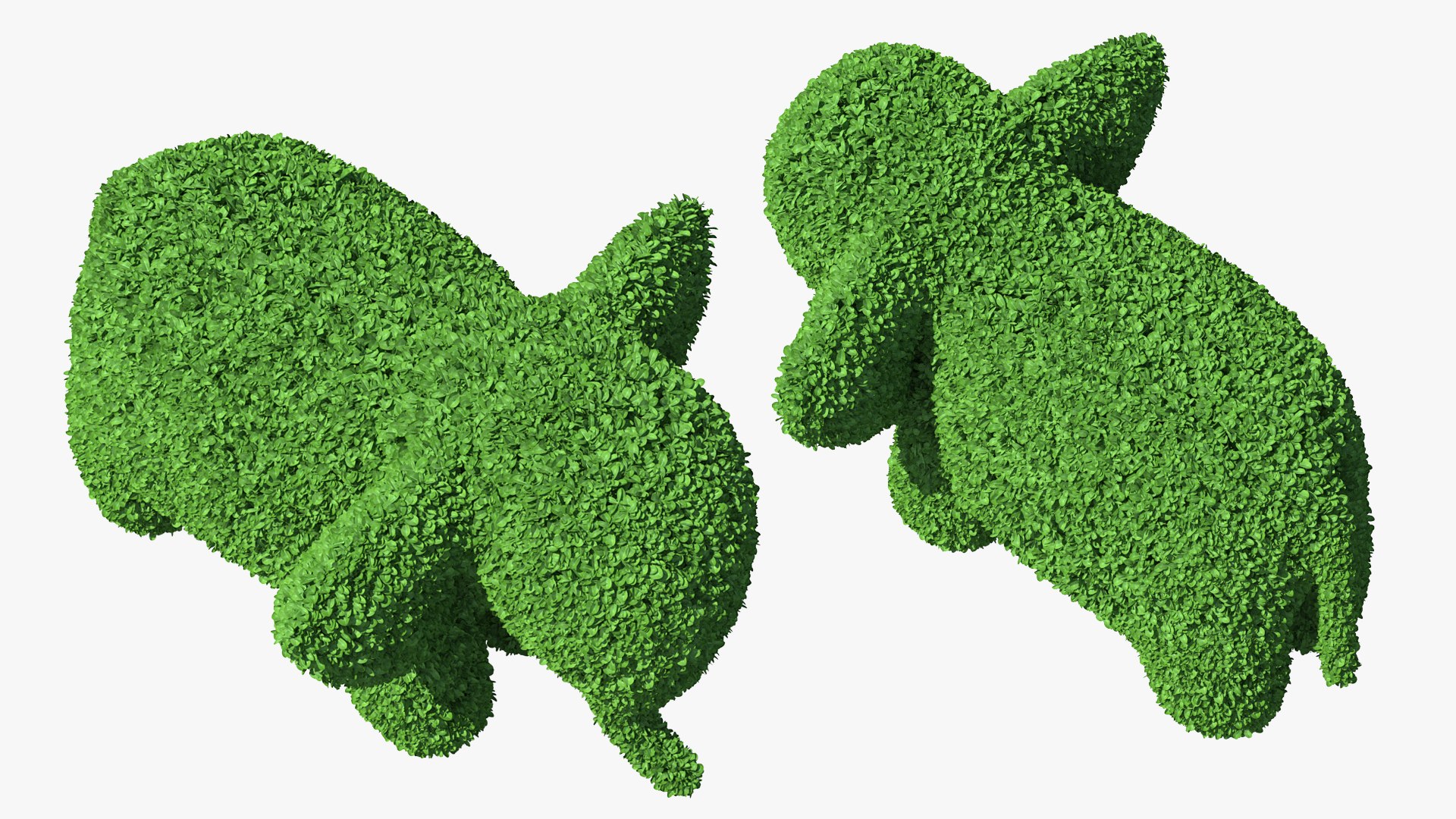 3D Elephant Topiary Garden Sculpture - TurboSquid 1581957