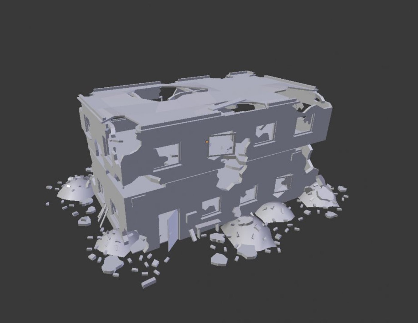 3d Model Destroyed Building
