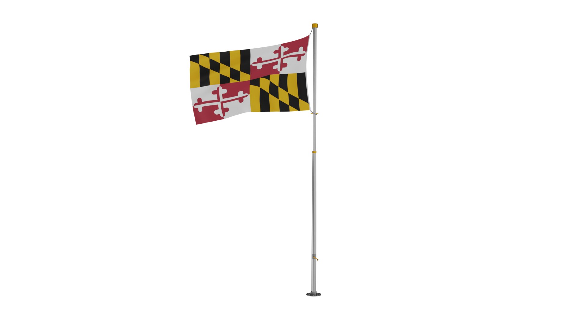 Pole Flag Maryland Model - TurboSquid 2280097