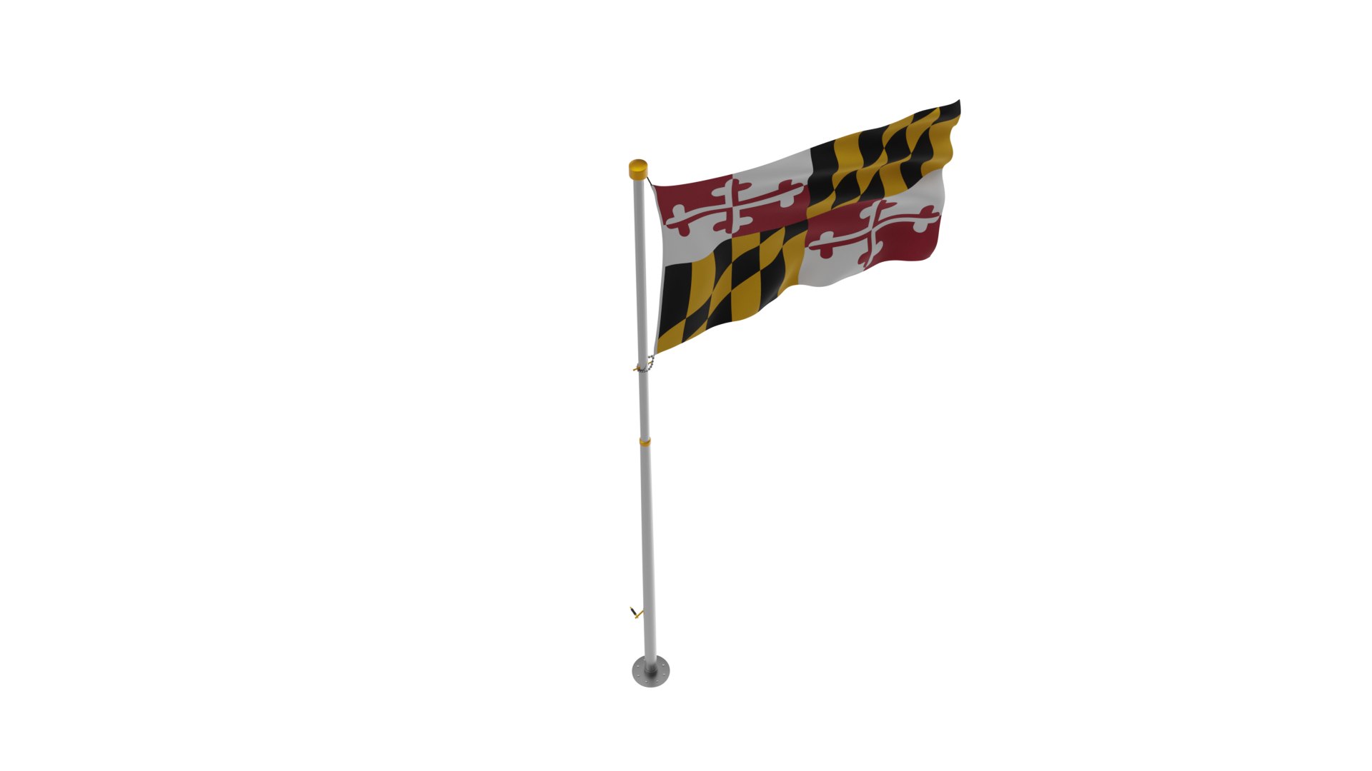 Pole Flag Maryland Model - TurboSquid 2280097