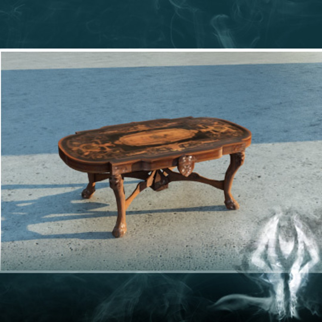 Antique Table 3d Model