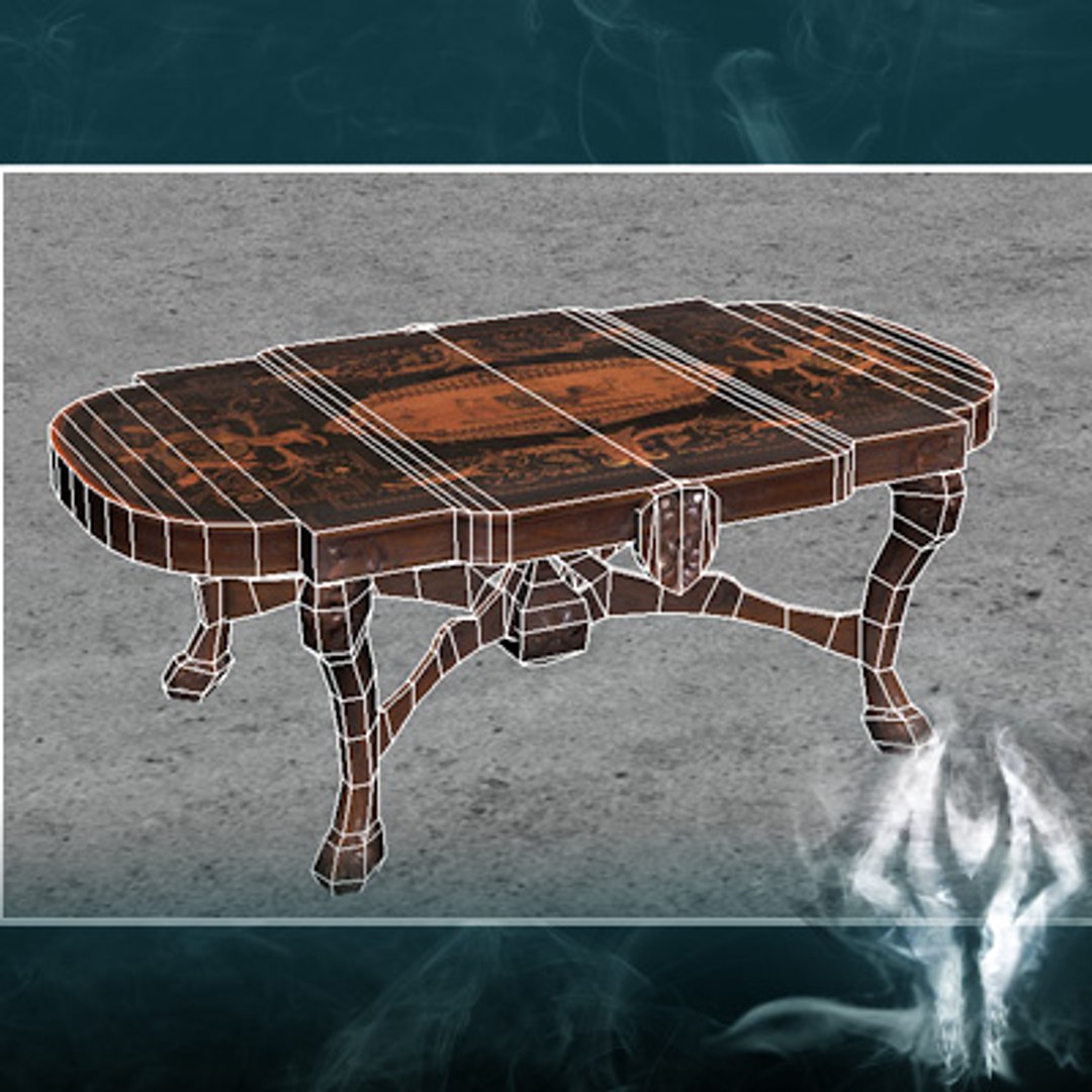 Antique Table 3d Model