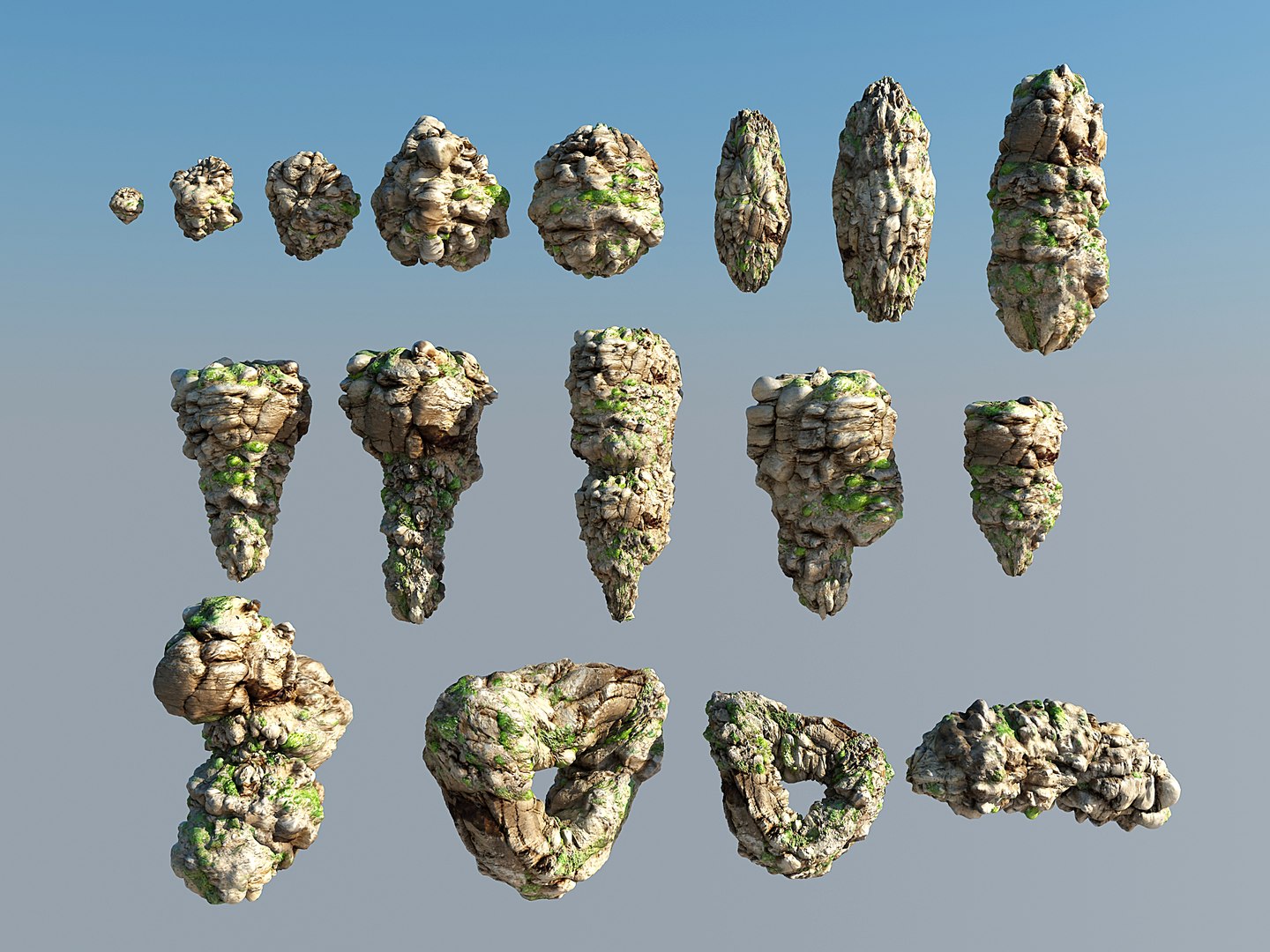 Levitating Rocks Pack 17 3D Model - TurboSquid 1161354