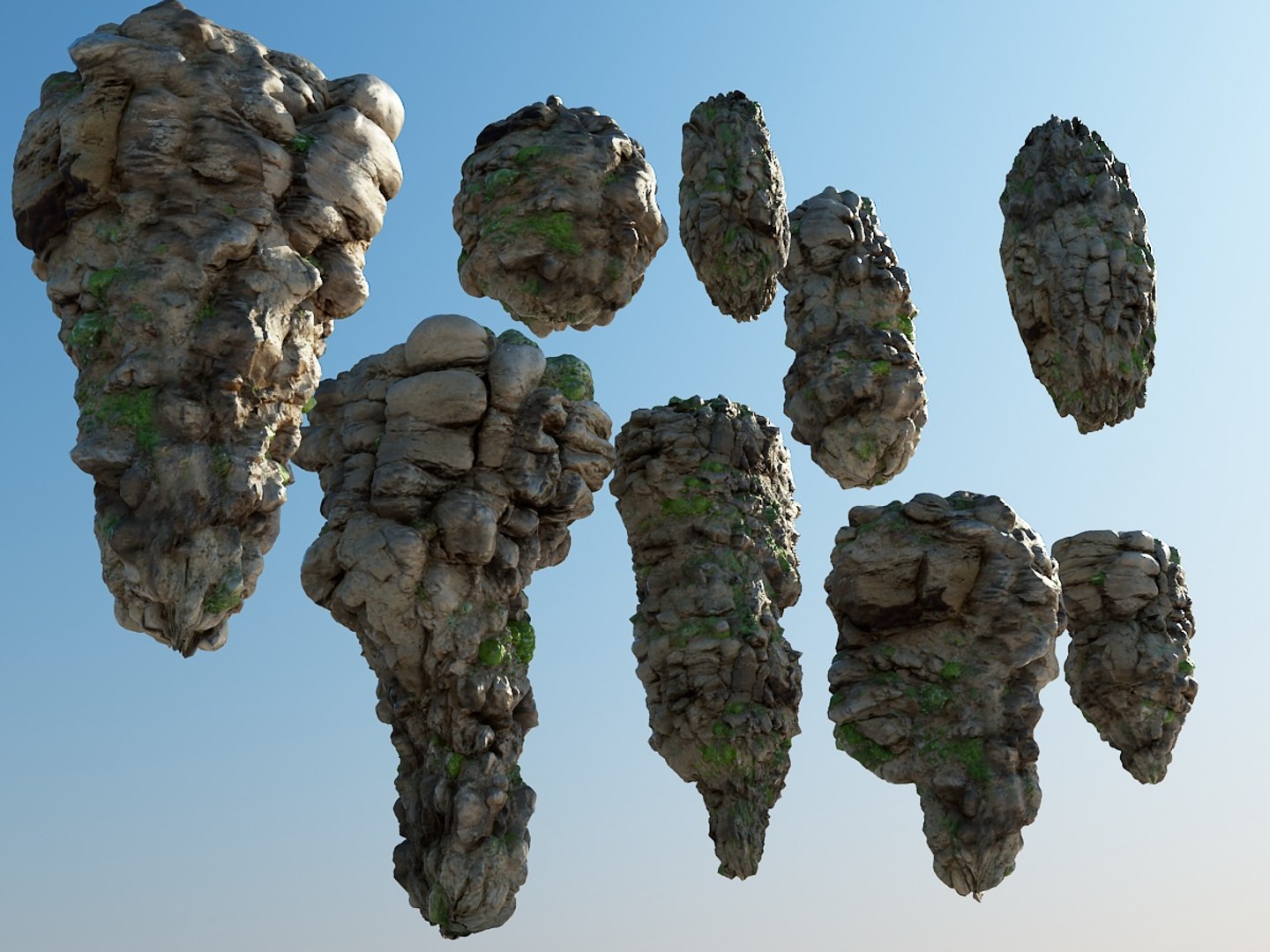 Levitating Rocks Pack 17 3D Model - TurboSquid 1161354