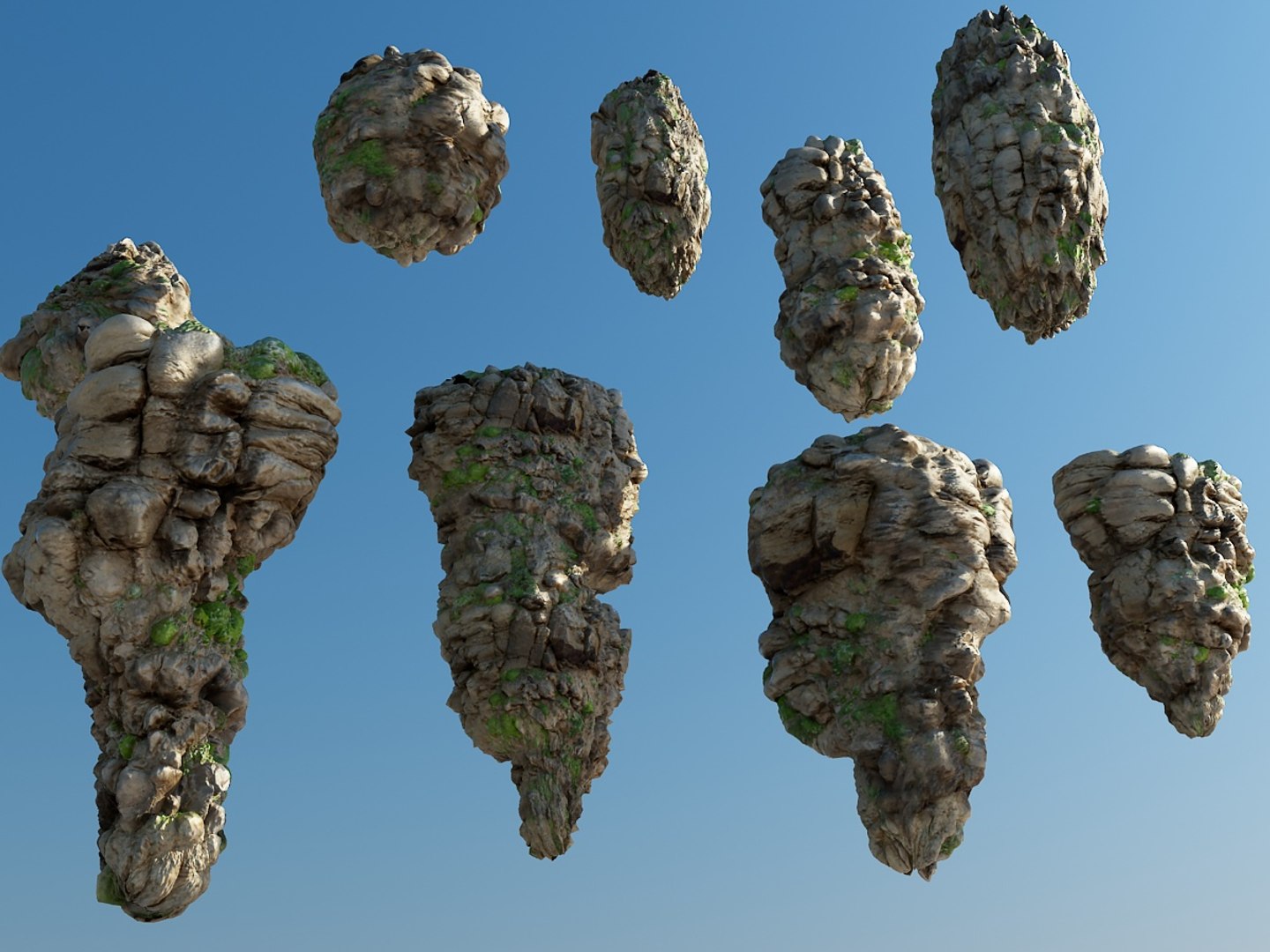 Levitating Rocks Pack 17 3D Model - TurboSquid 1161354