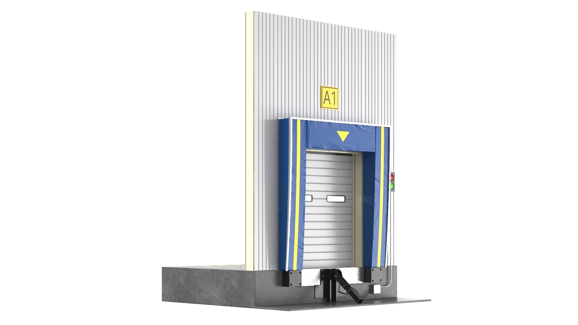 Detailed Warehouse Door 3D - TurboSquid 2094121