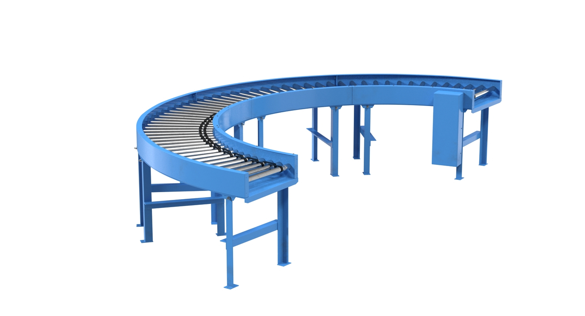 Powered Bend Roller Conveyor 3D - TurboSquid 1327443