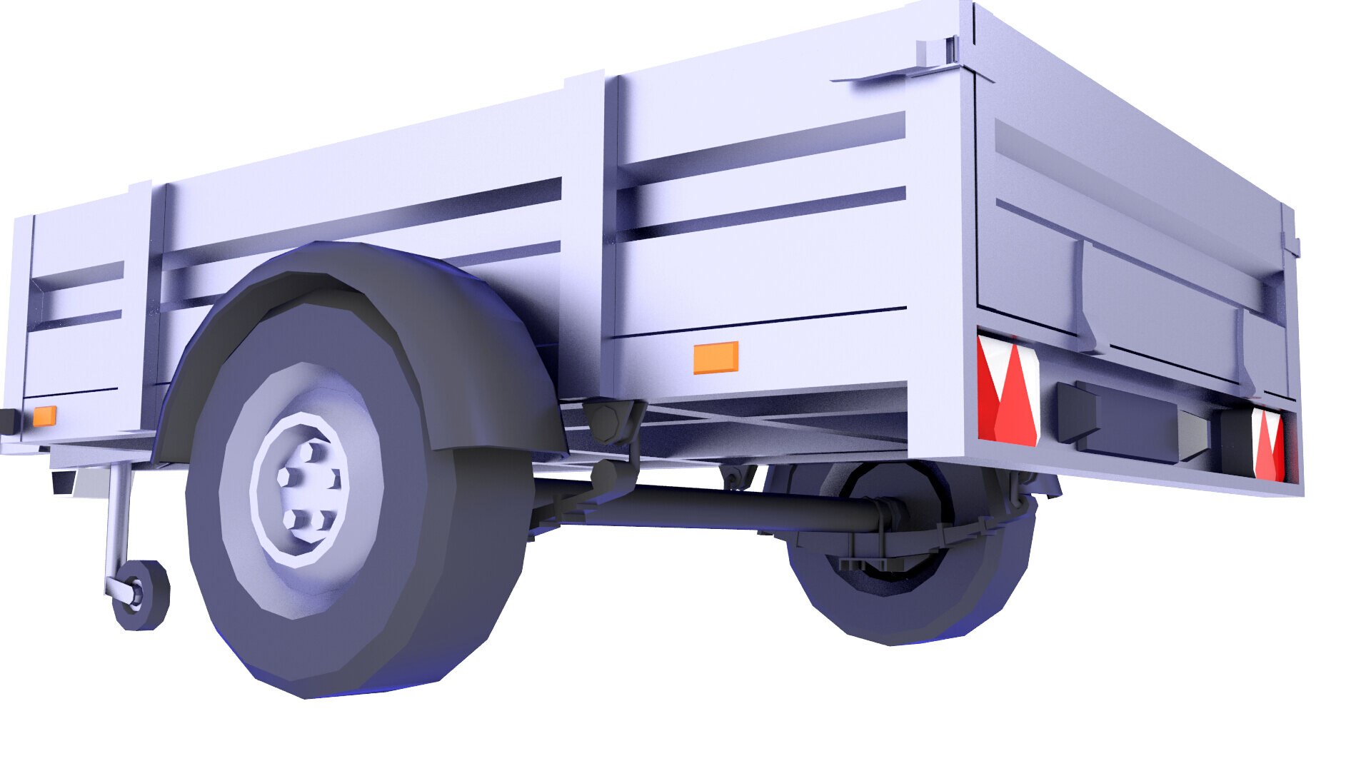 Open Utility Trailer Low Poly 11 3D Model - TurboSquid 1871177