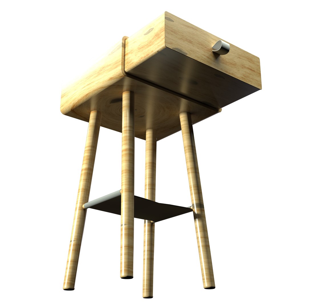 Wood commode table 3D - TurboSquid 1627324