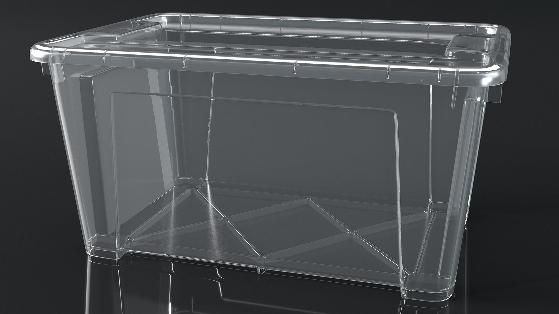 Transparent plastic container lid 3D - TurboSquid 1513705