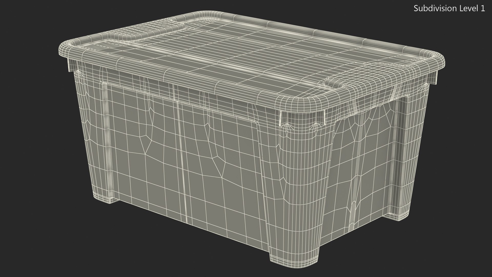 Transparent plastic container lid 3D - TurboSquid 1513705