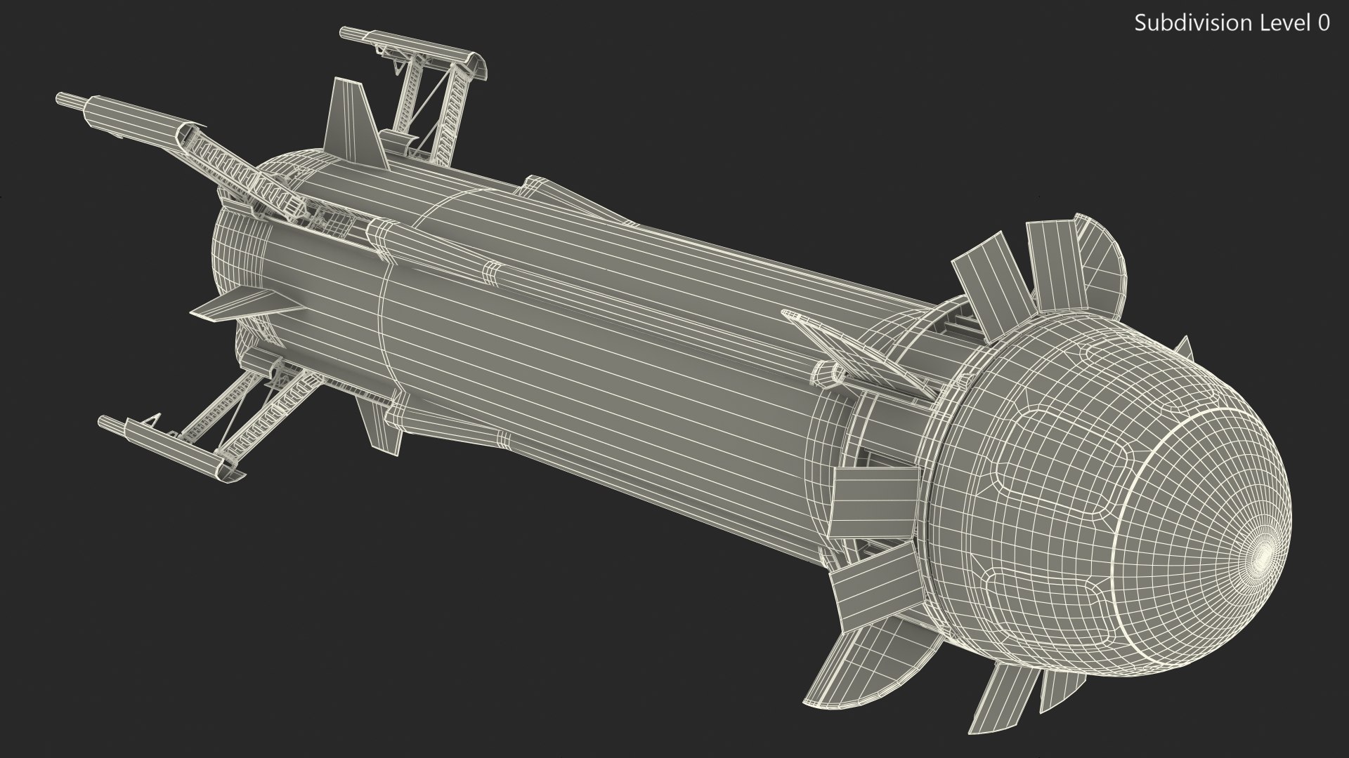 Suborbital Launch Vehicle Rocket Booster with Crew Capsule 3D model ...