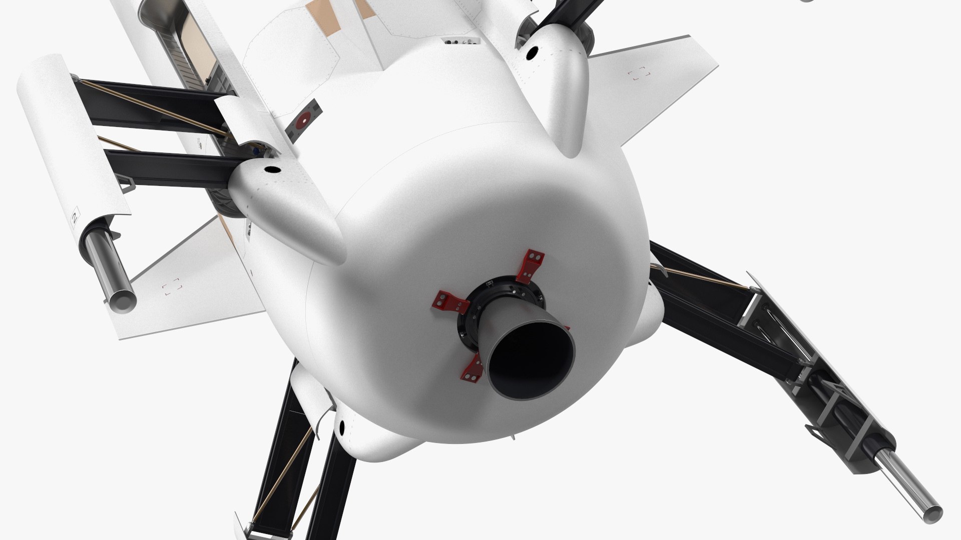 Suborbital Launch Vehicle Rocket Booster with Crew Capsule 3D model ...