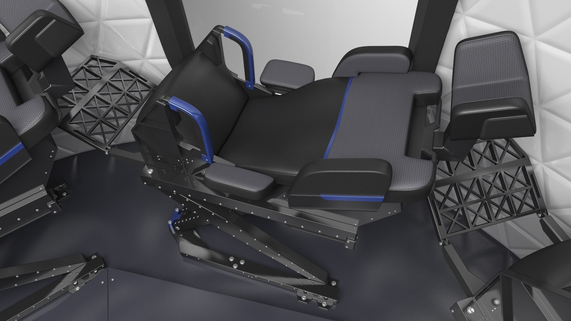 Suborbital Launch Vehicle Rocket Booster with Crew Capsule 3D model ...