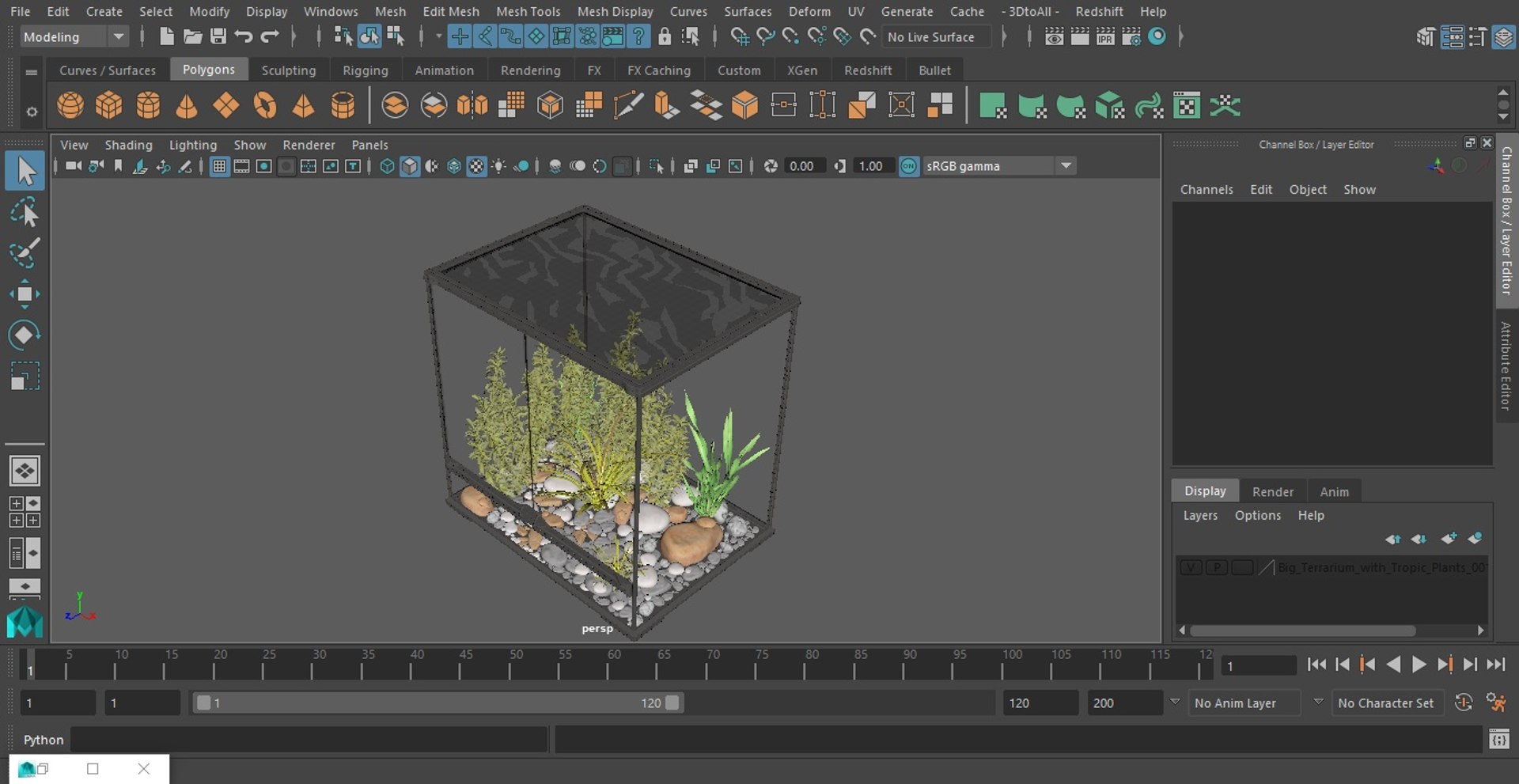 Big Terrarium With Tropic Plants 3D Model - TurboSquid 2144513