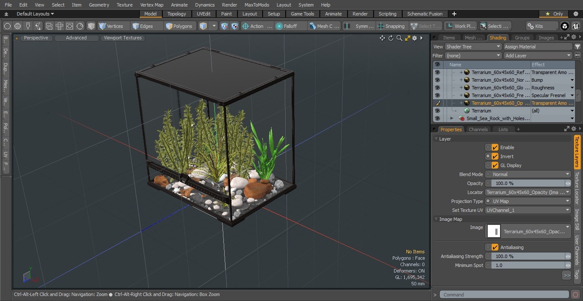 Big Terrarium With Tropic Plants 3D Model - TurboSquid 2144513
