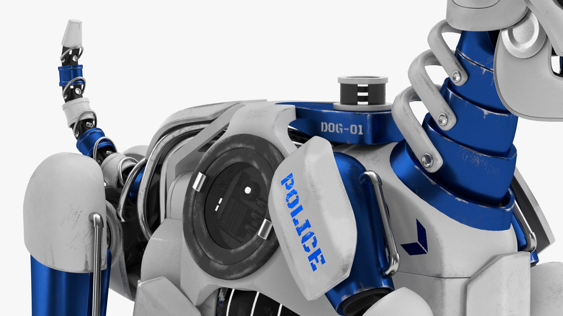 Futuristic Police Robot Dog 3D Model - TurboSquid 2273651