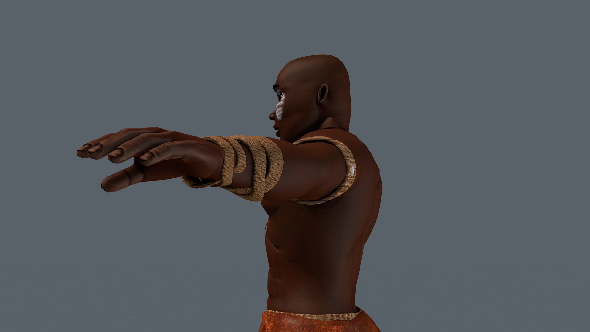 African Native Warrior Male With Shield And Armor 3d Model 3D Model 3D ...