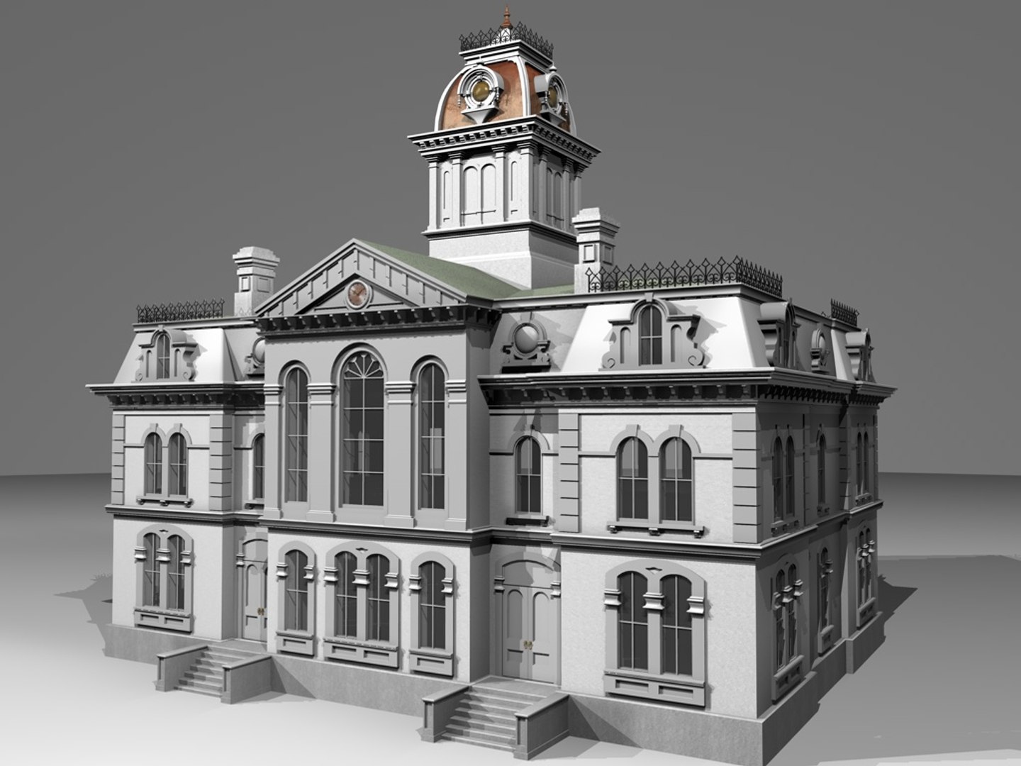 3d Model Victorian Courthouse