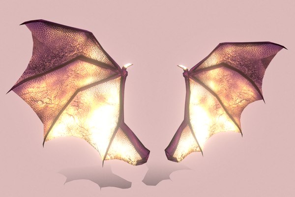 3D Low Poly Animated Dark Terror Wings - TurboSquid 1815949