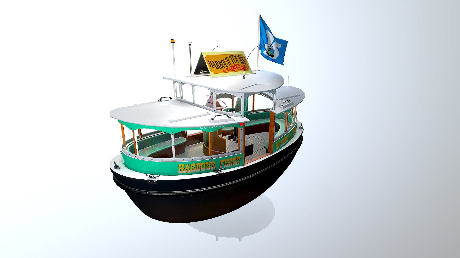 Harbour Ferry 3D - TurboSquid 2004302