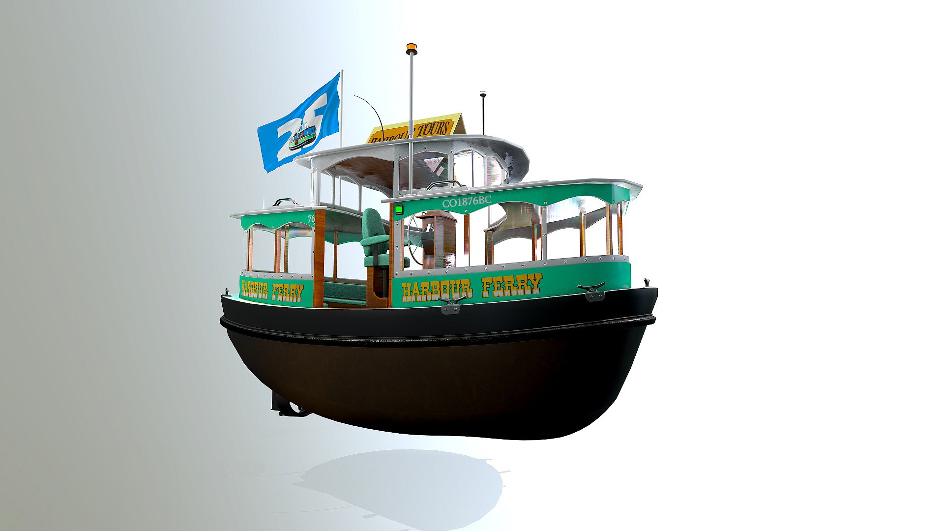 Harbour Ferry 3D - TurboSquid 2004302