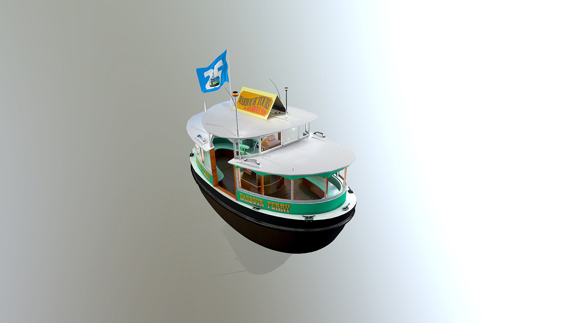 Harbour Ferry 3D - TurboSquid 2004302