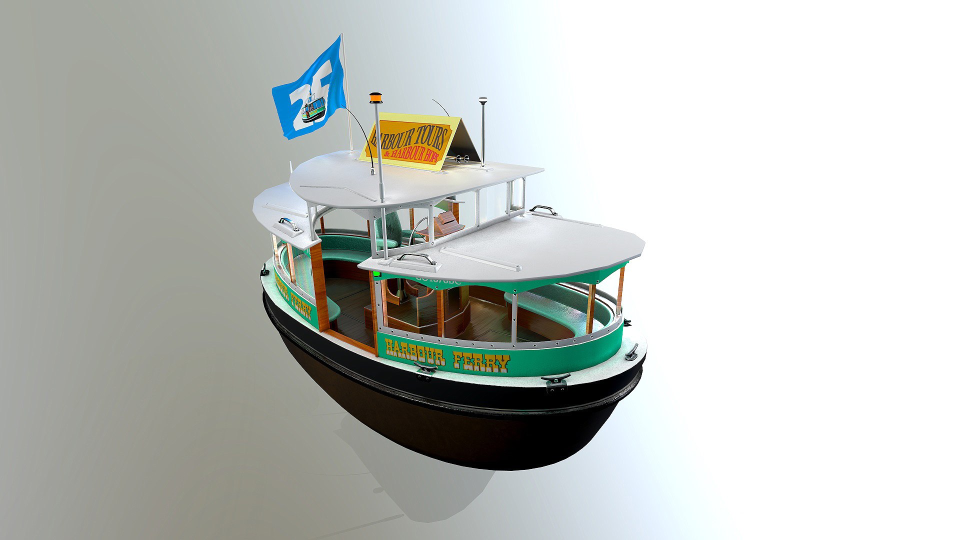 Harbour Ferry 3D - TurboSquid 2004302