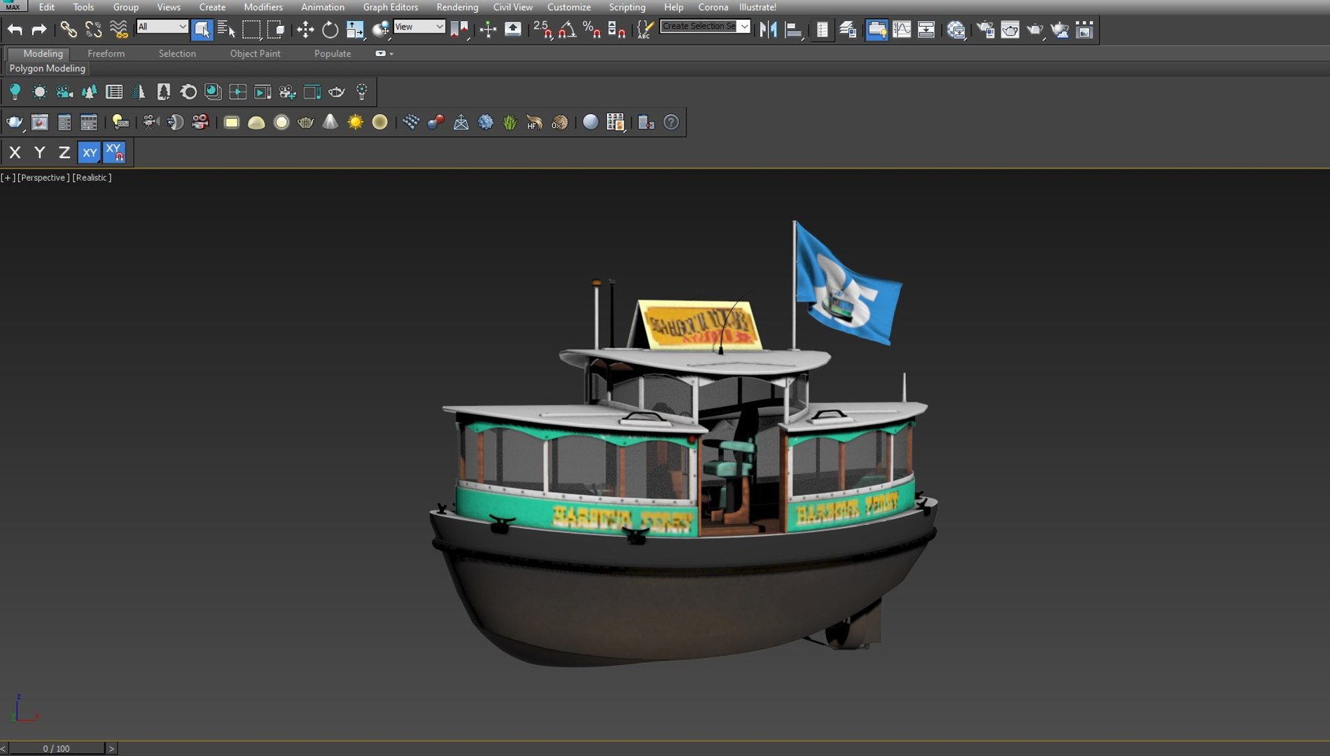 Harbour Ferry 3D - TurboSquid 2004302