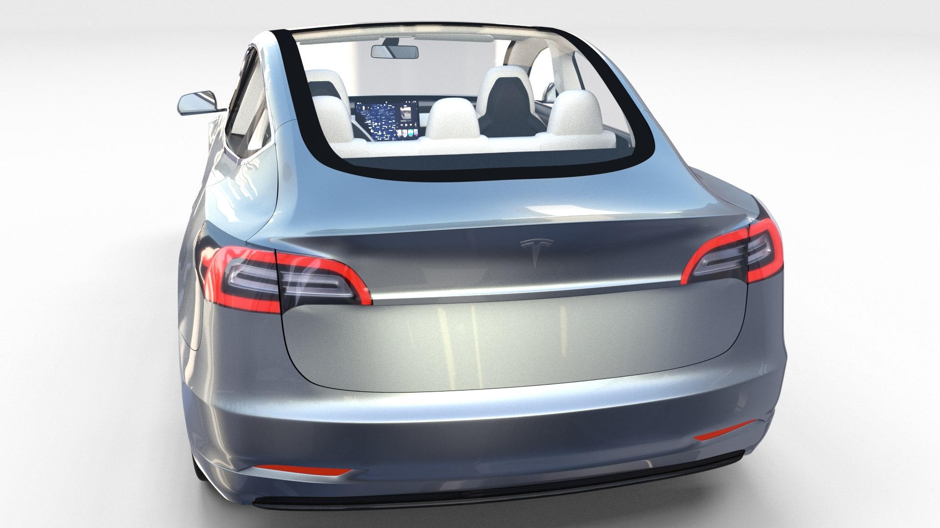 Tesla 3 Interior Chassis 3d Model
