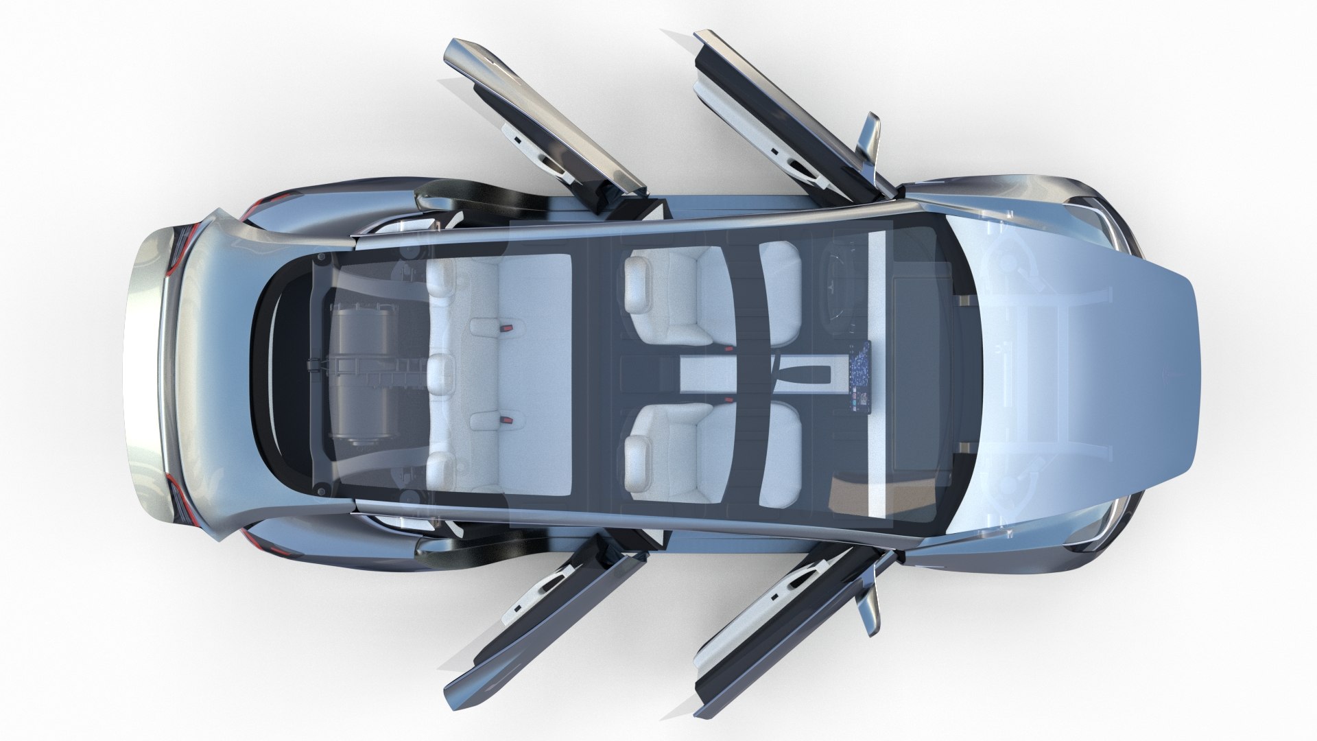 Tesla 3 Interior Chassis 3d Model