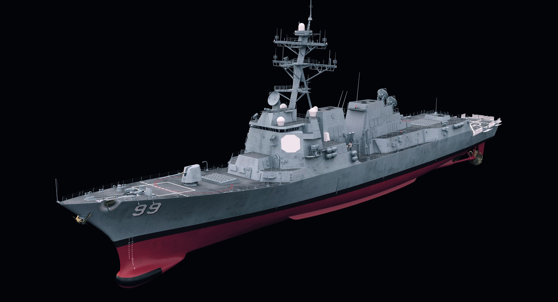 Uss Ddg 99 3d Max