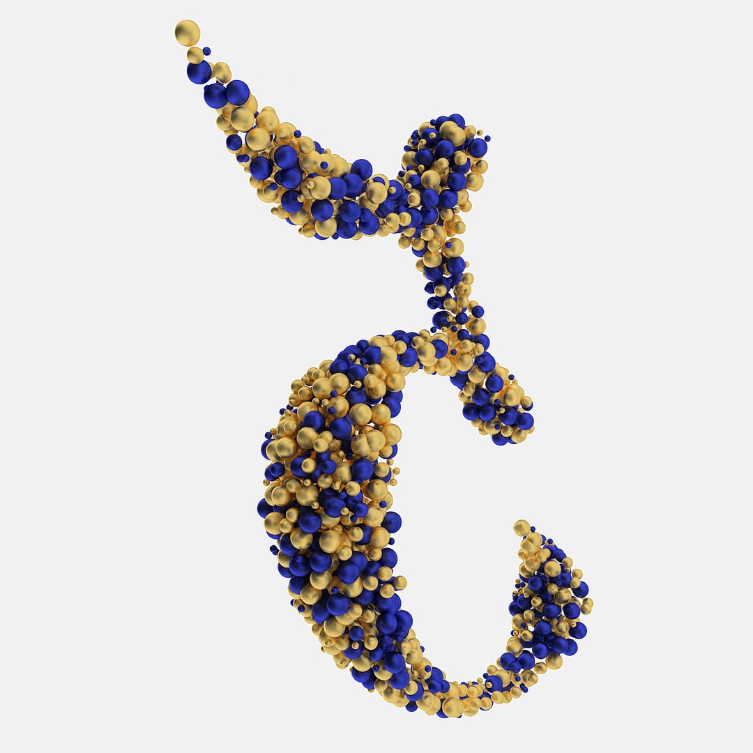 3D Calligraphic Digit 5 Number - TurboSquid 1396158