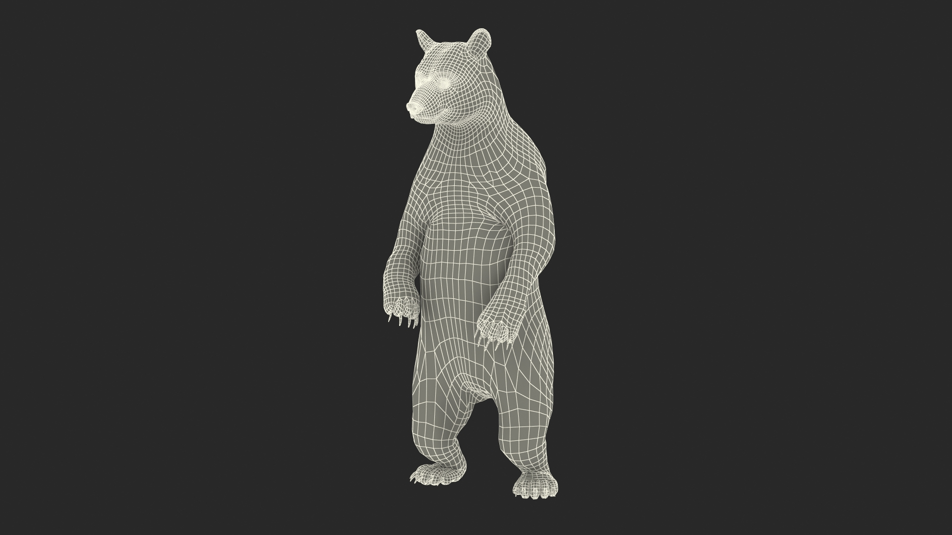 3D Standing Black Bear Fur Model - TurboSquid 2255009