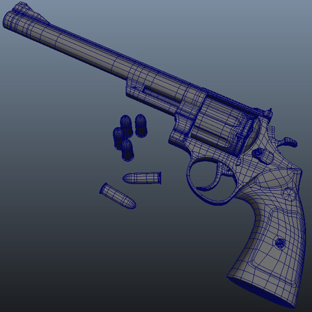 3d Model Magnum 44 Revolver