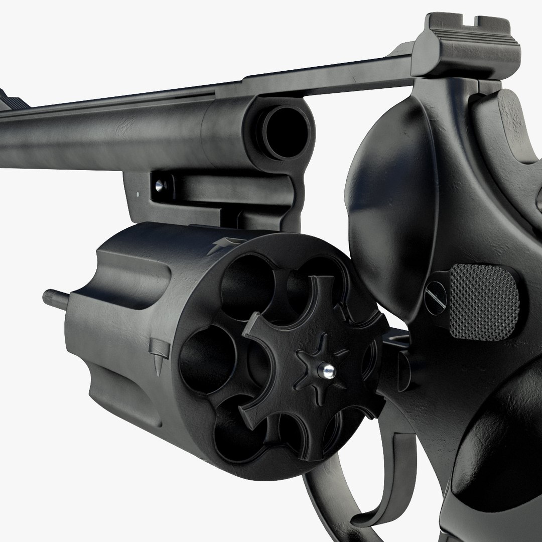 3d Model Magnum 44 Revolver