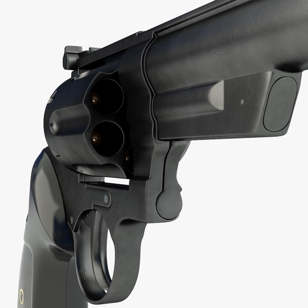 3d Model Magnum 44 Revolver