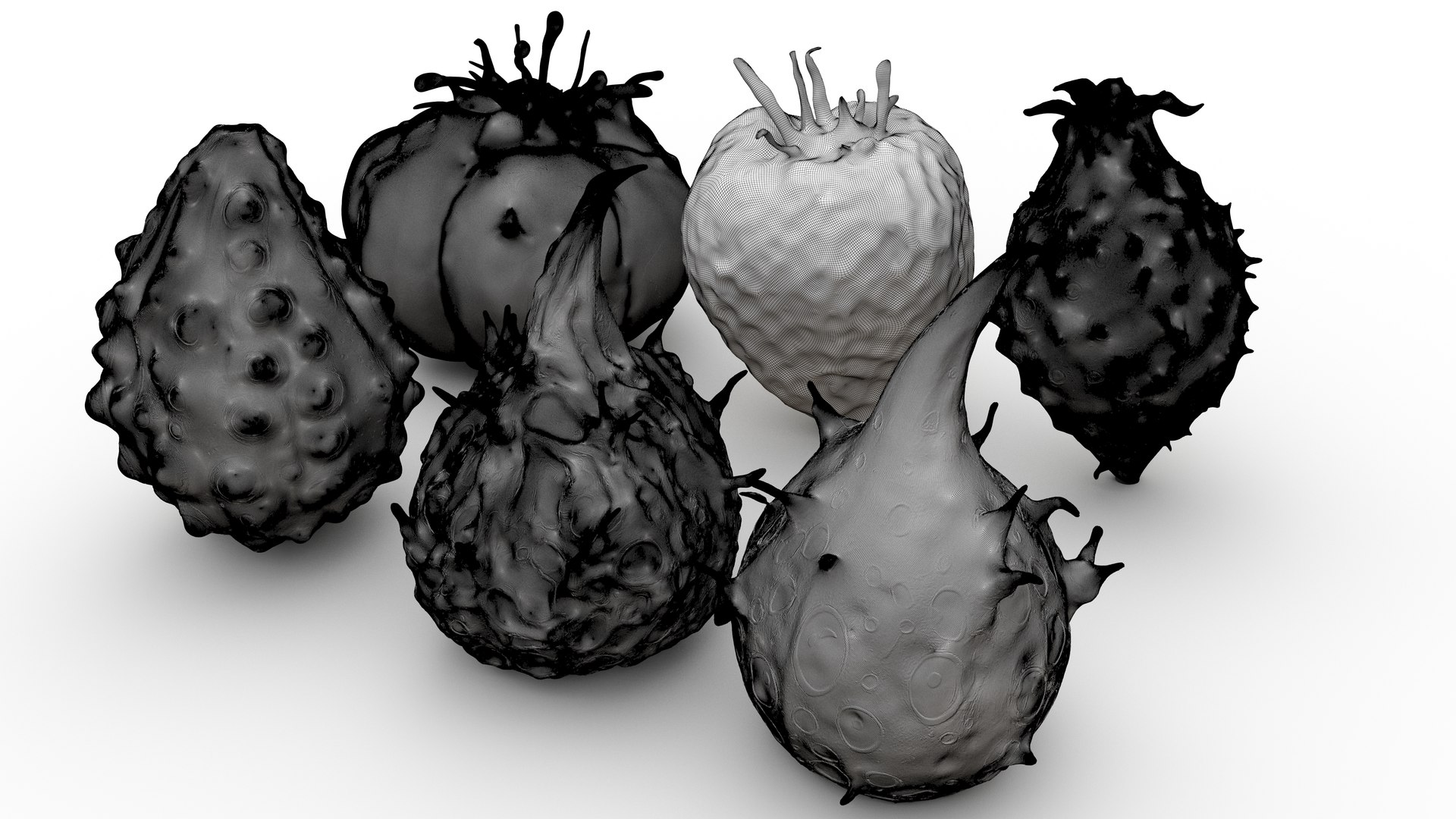 3D Alien Fruits - TurboSquid 2318651