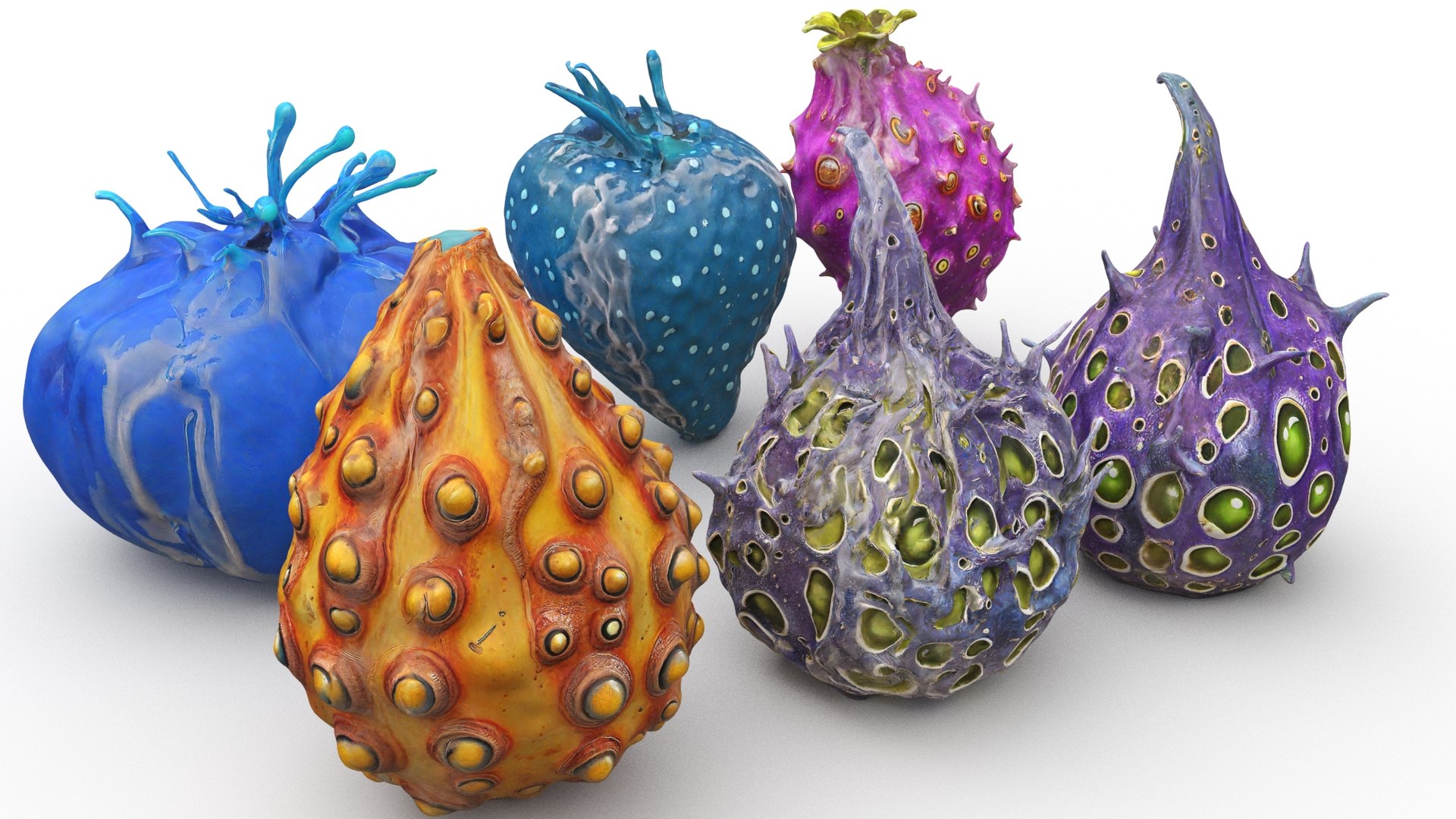 3D Alien Fruits - TurboSquid 2318651