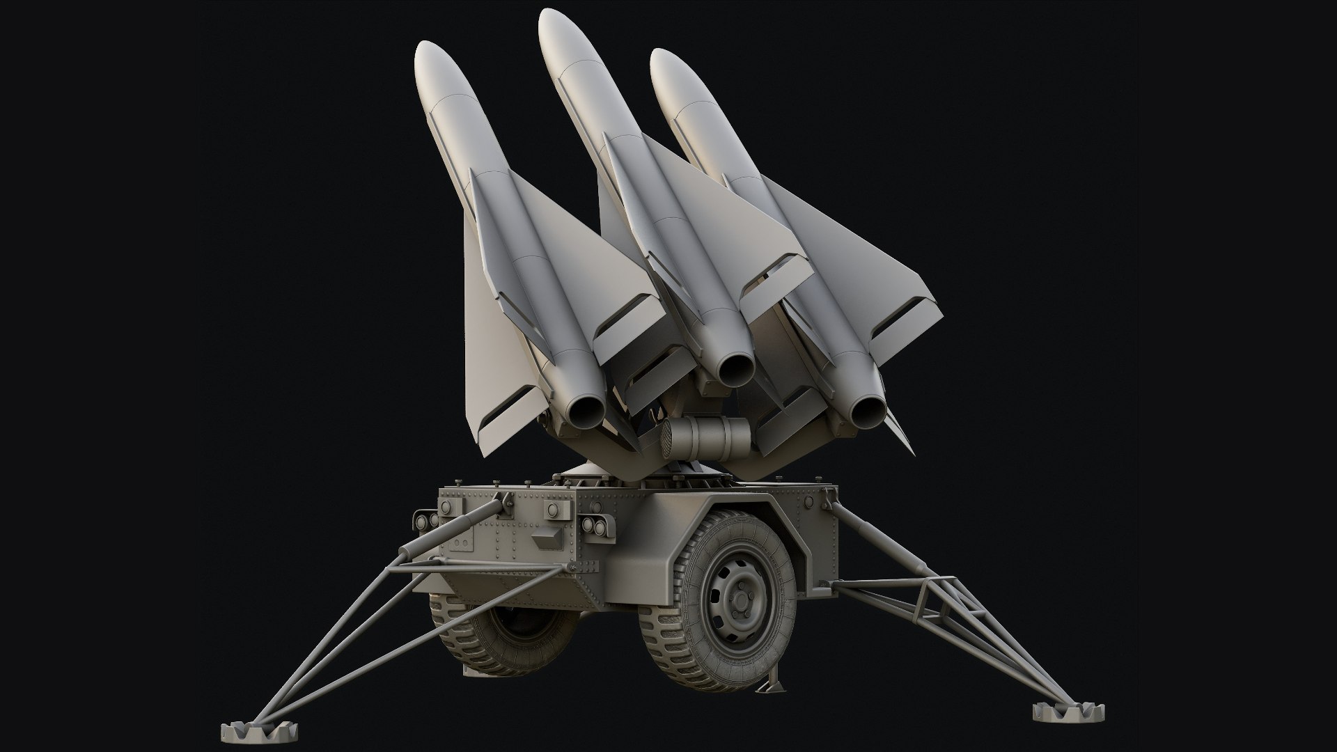 Missile Launcher - Game Ready PBR 3D - TurboSquid 2319586