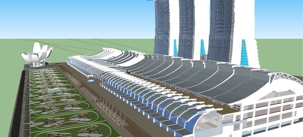 modelo 3d Marina Bay Sands de Singapur - TurboSquid 2277922